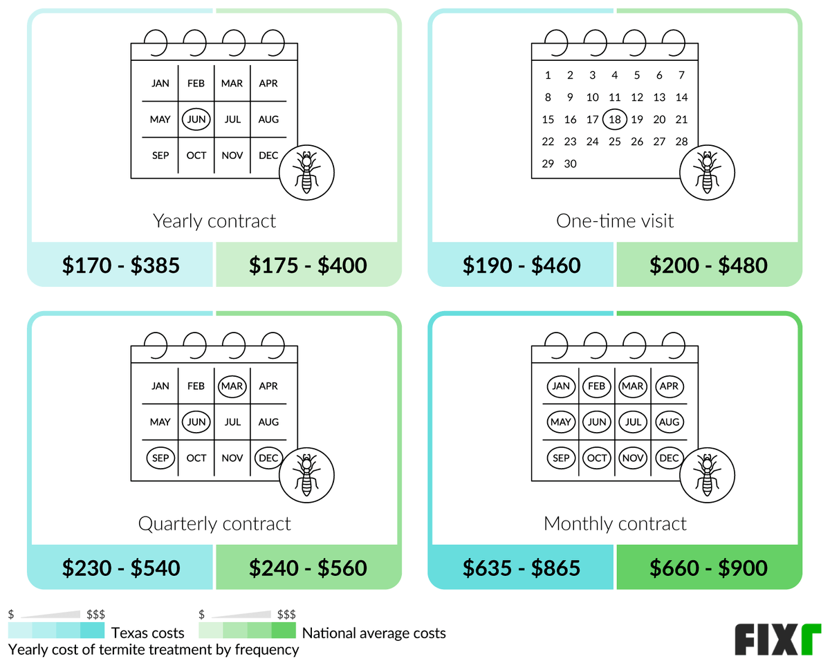 2022 Cost of Termite Treatment in Texas
